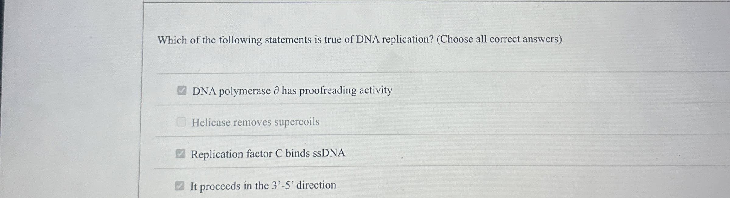 Solved Which of the following statements is true of DNA | Chegg.com
