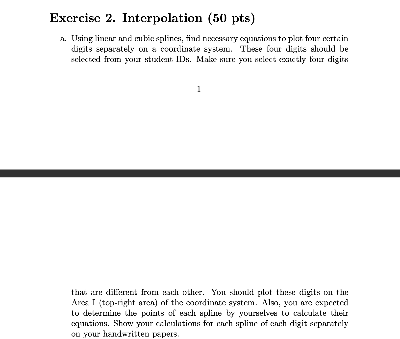 Solved Exercise 2. ﻿Interpolation (50 ﻿pts)a. ﻿Using linear | Chegg.com