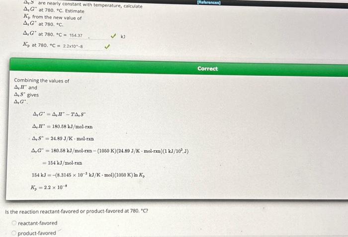 Solved Is the reaction reactant-favored or product-favored | Chegg.com