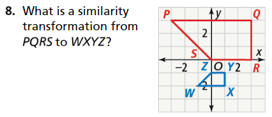 Solved What is a similaritytransformation fromPQRS to WXYZ? | Chegg.com