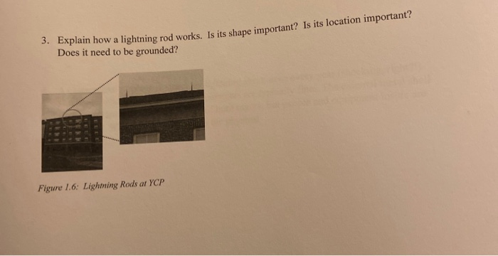 Solved 3. Explain how a lightning rod works, Is its shape | Chegg.com