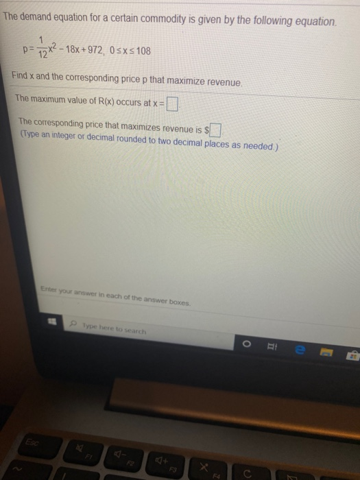 Solved the demand equation for a certain commodity is given | Chegg.com