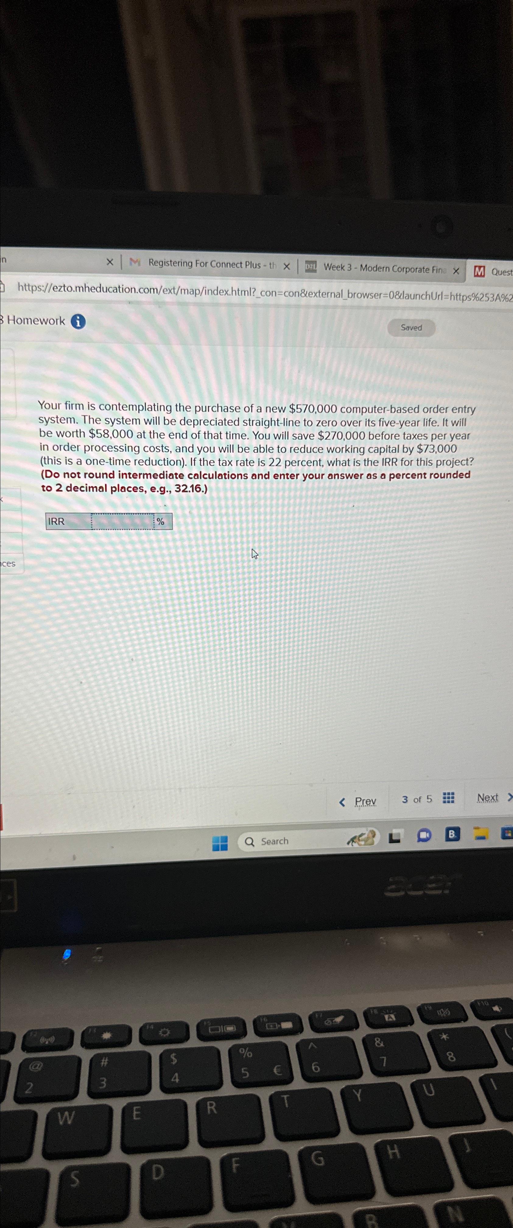 Solved Your firm is contemplating the purchase of a new | Chegg.com