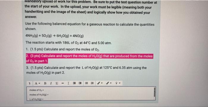 Solved the start of your work. In the upload, your work must | Chegg.com