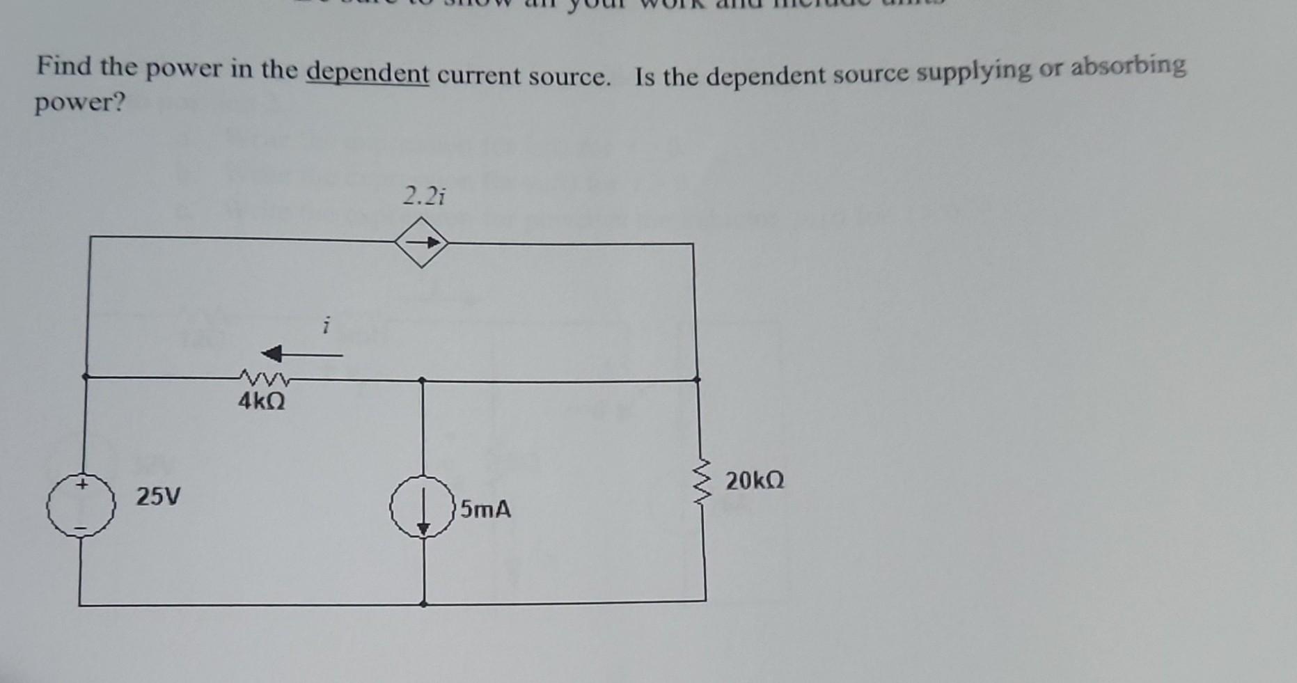 Solved Find the power in the dependent current source. Is | Chegg.com