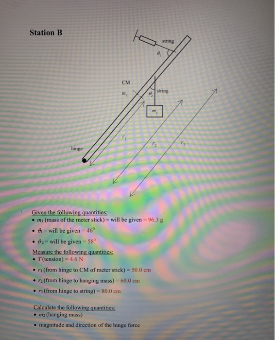 Solved Static Equilibrium Lab In this lab you will examine a | Chegg.com