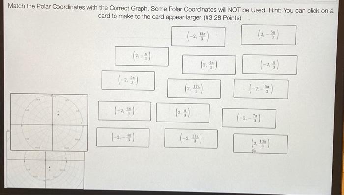 Solved Match the Polar Coordinates with the Correct Graph. | Chegg.com