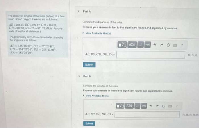 Solved The obsenved lengths of the sibes (in foot) of a | Chegg.com