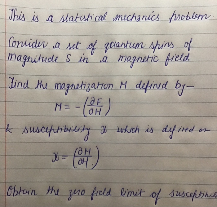 Solved This is a statistical mechanics problem Consider a | Chegg.com