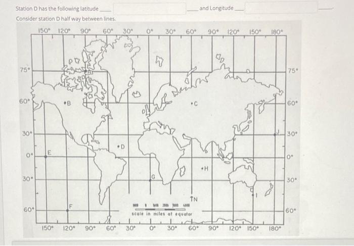 Solved Station D has the following latitude and Longitude | Chegg.com