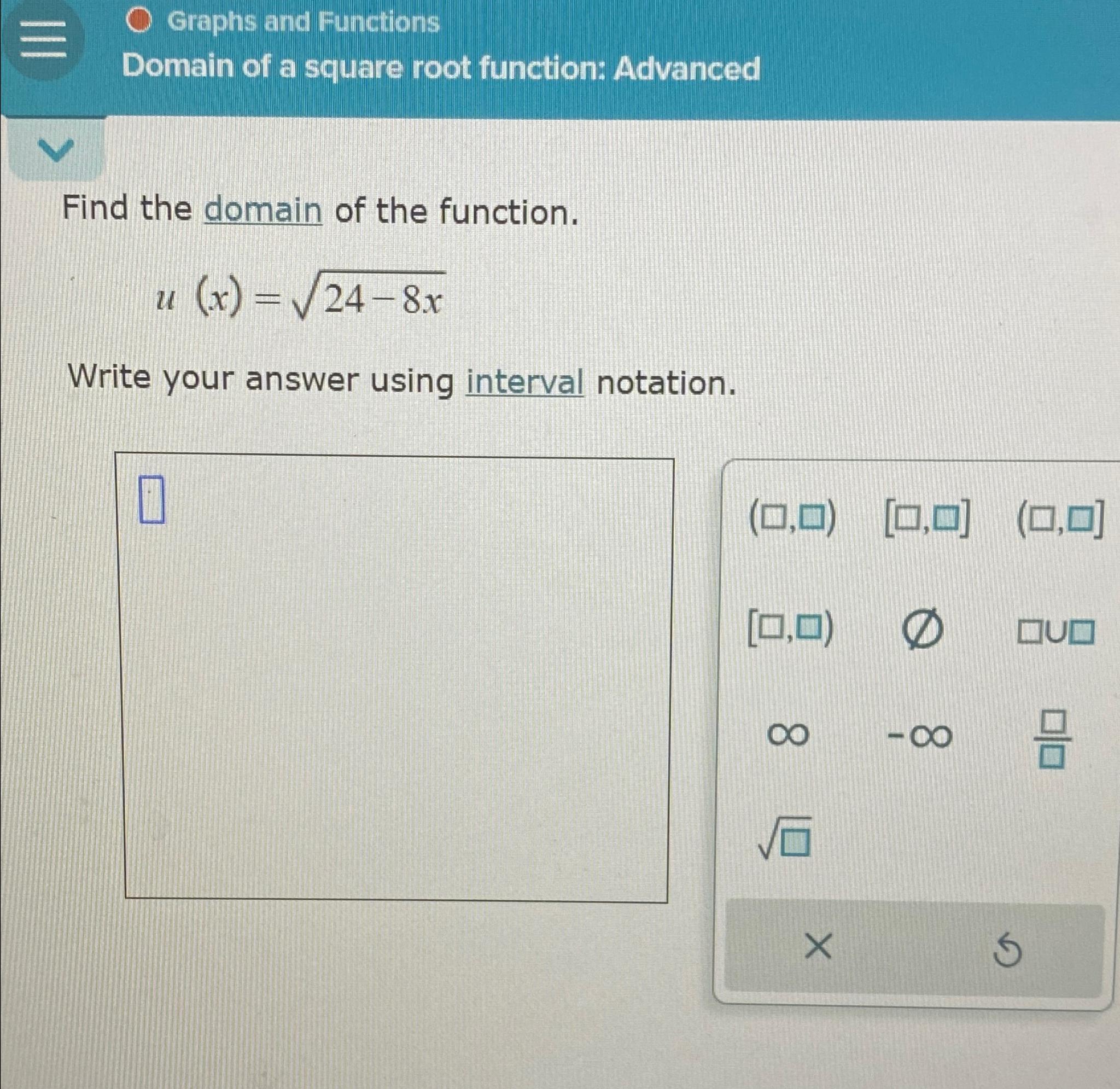 Solved Graphs And Functionsdomain Of A Square Root Function