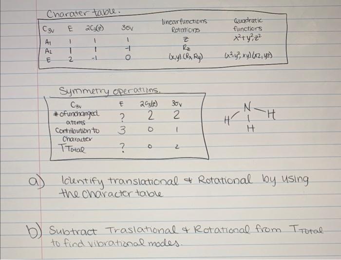 a) Identify translational \& Rotational by using the | Chegg.com