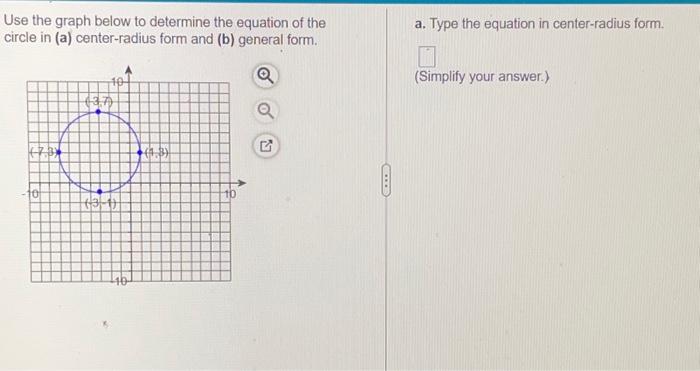 Solved Use the graph below to determine the equation of the | Chegg.com
