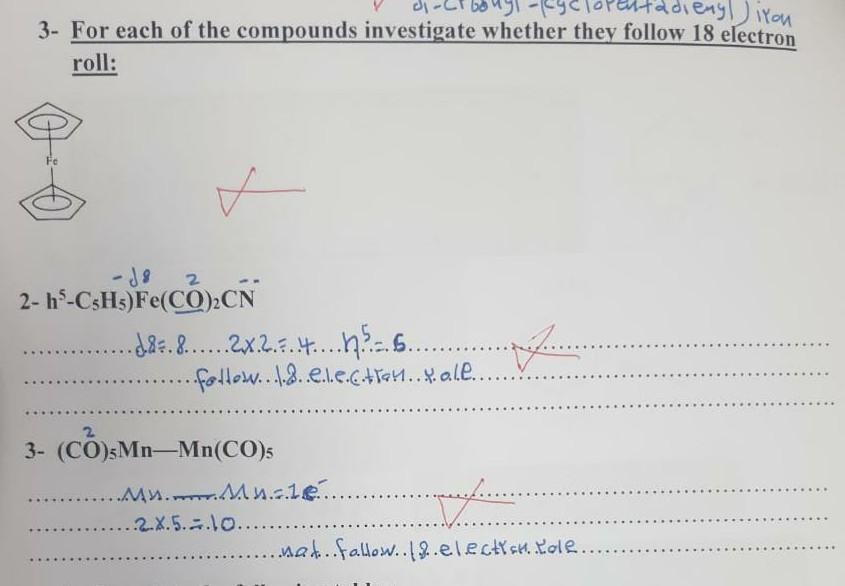 Solved 3- For each of the compounds investigate whether they | Chegg.com
