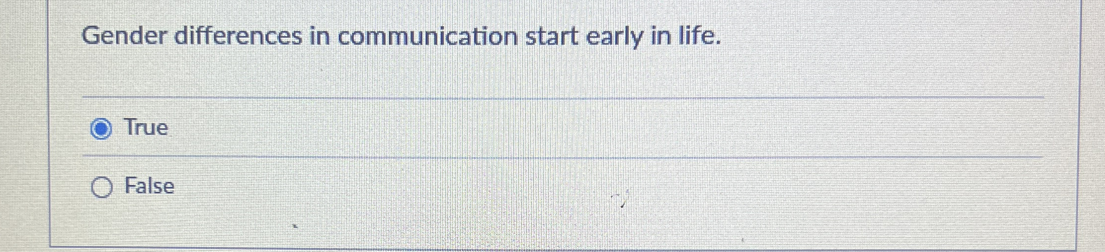 Solved Gender differences in communication start early in | Chegg.com