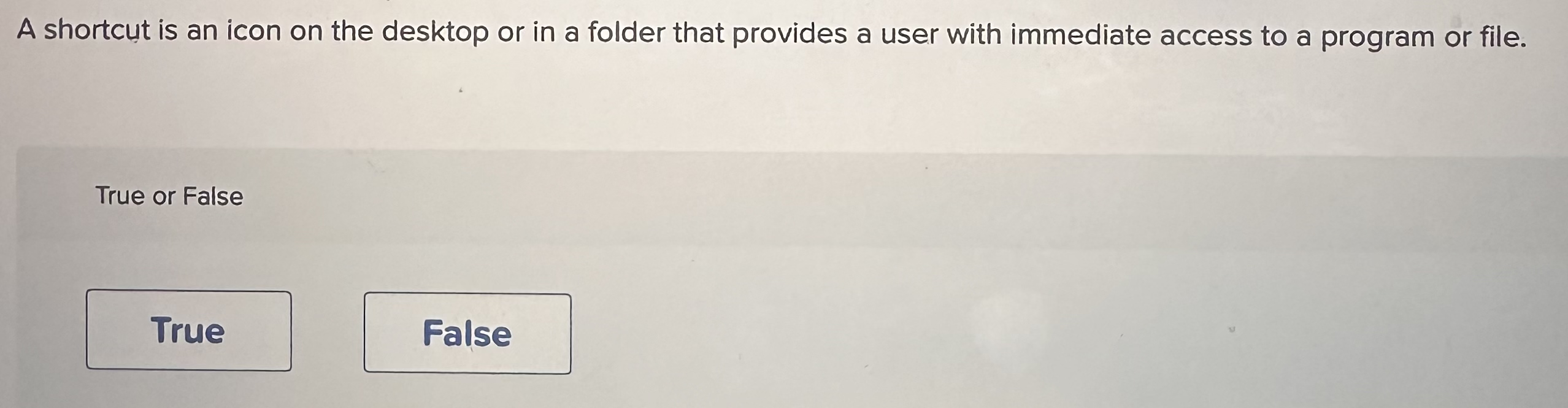 Solved A shortcut is an icon on the desktop or in a folder | Chegg.com