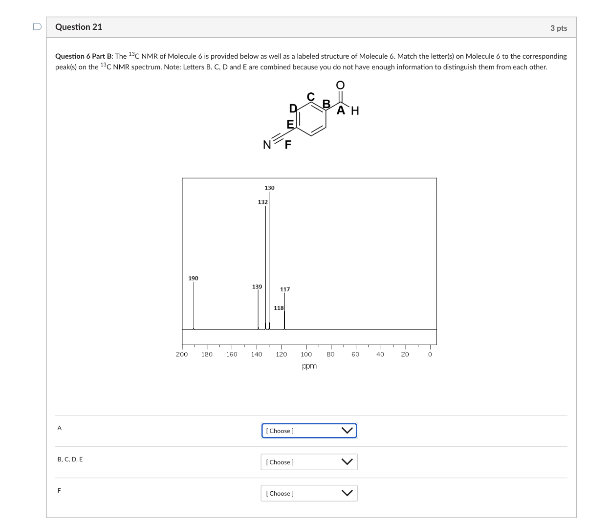 Solved by an EXPERT Question 21Question 6 ﻿Part B: The \( { }^{13} \) ﻿C | Chegg.com