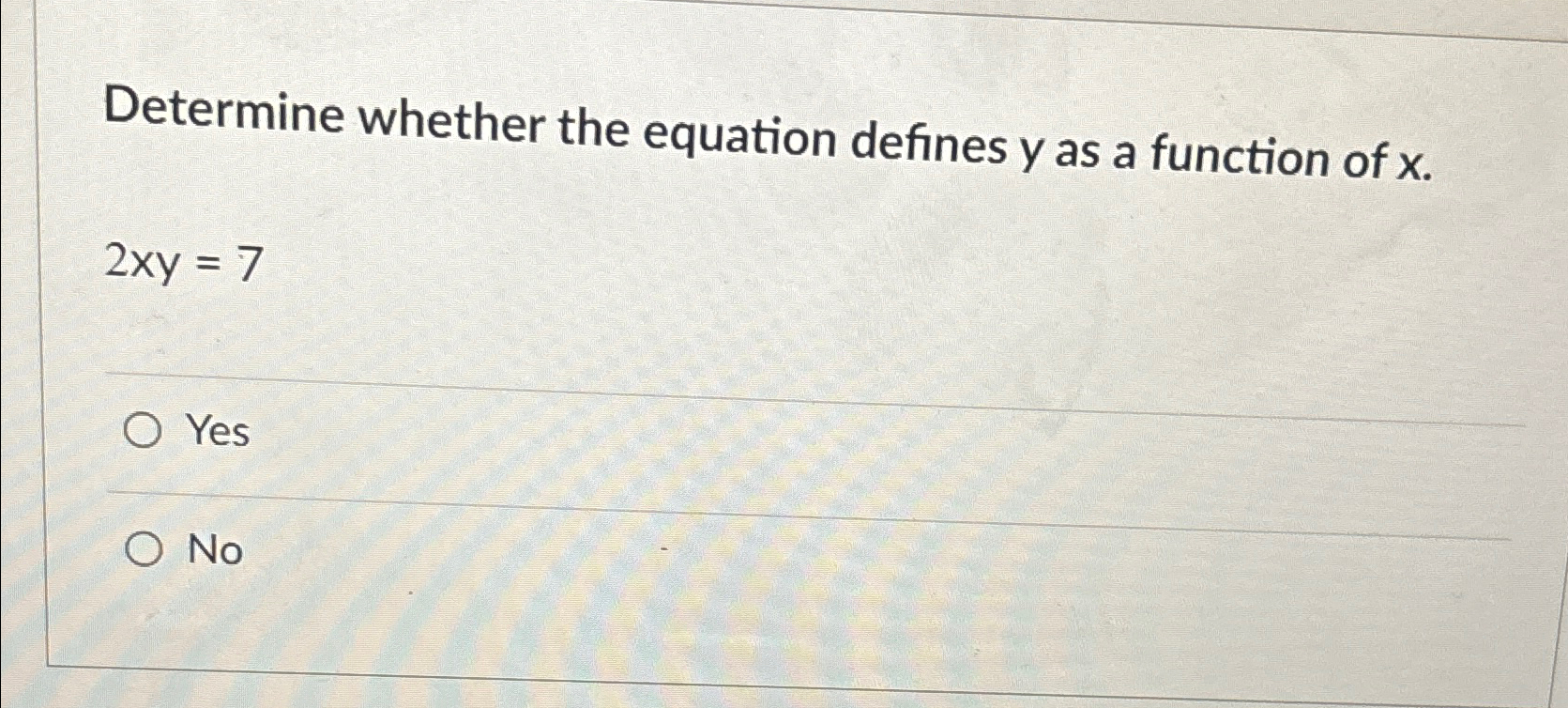 Solved Determine whether the equation defines y ﻿as a | Chegg.com