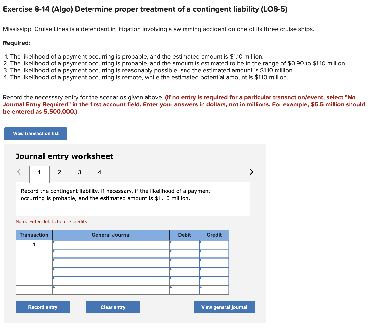 Solved Exercise 8-14 (Algo) ﻿Determine proper treatment of a | Chegg.com