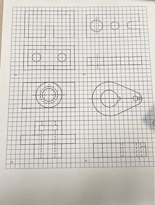 Solved Please sketch the front fews as offset section views | Chegg.com