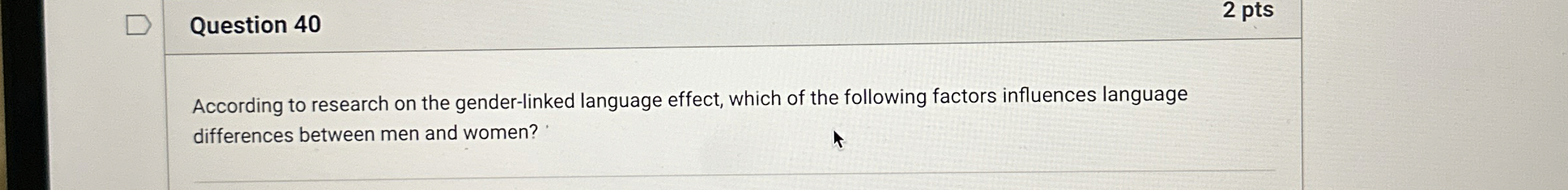 Solved Question 402 ﻿ptsAccording to research on the | Chegg.com