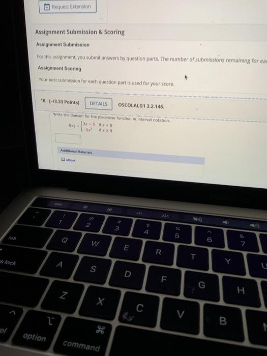 Solved E Request Extension Assignment Submission & Scoring | Chegg.com