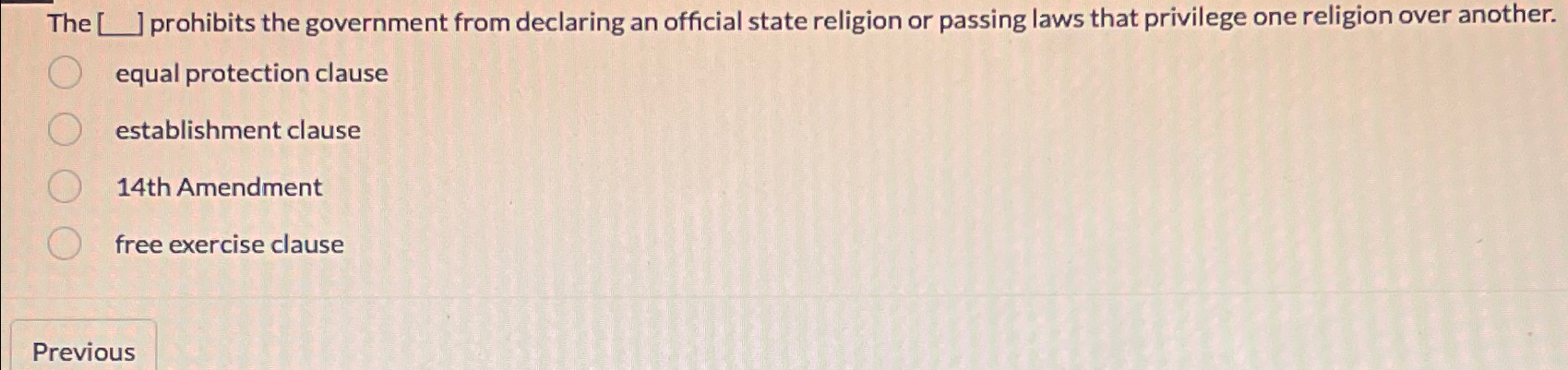 Solved The | prohibits the government from declaring an | Chegg.com Solved The | prohibits the government from declaring an | Chegg.com