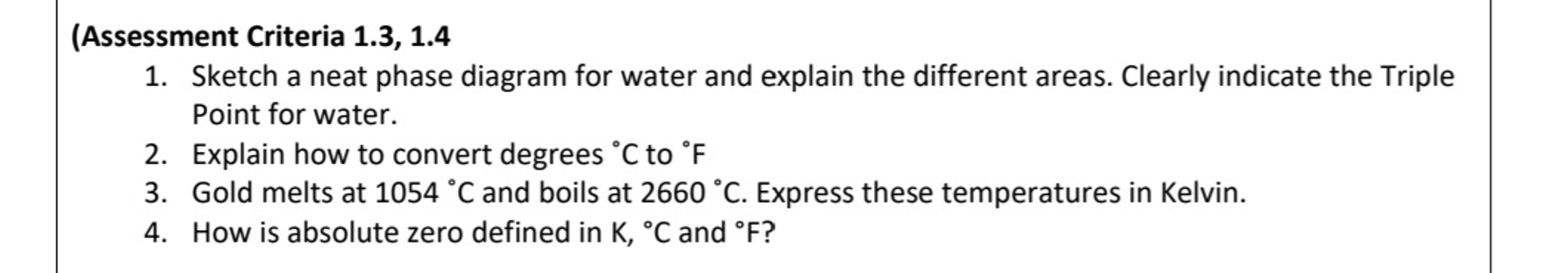 Solved (Assessment Criteria 1.3, 1.4Sketch a neat phase | Chegg.com