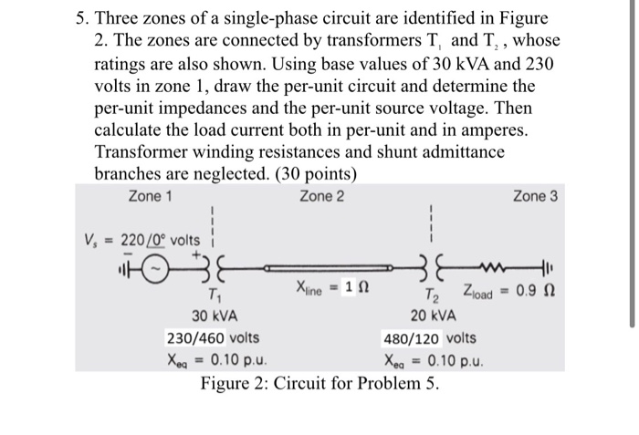 Solved 5. Three zones of a single-phase circuit are | Chegg.com