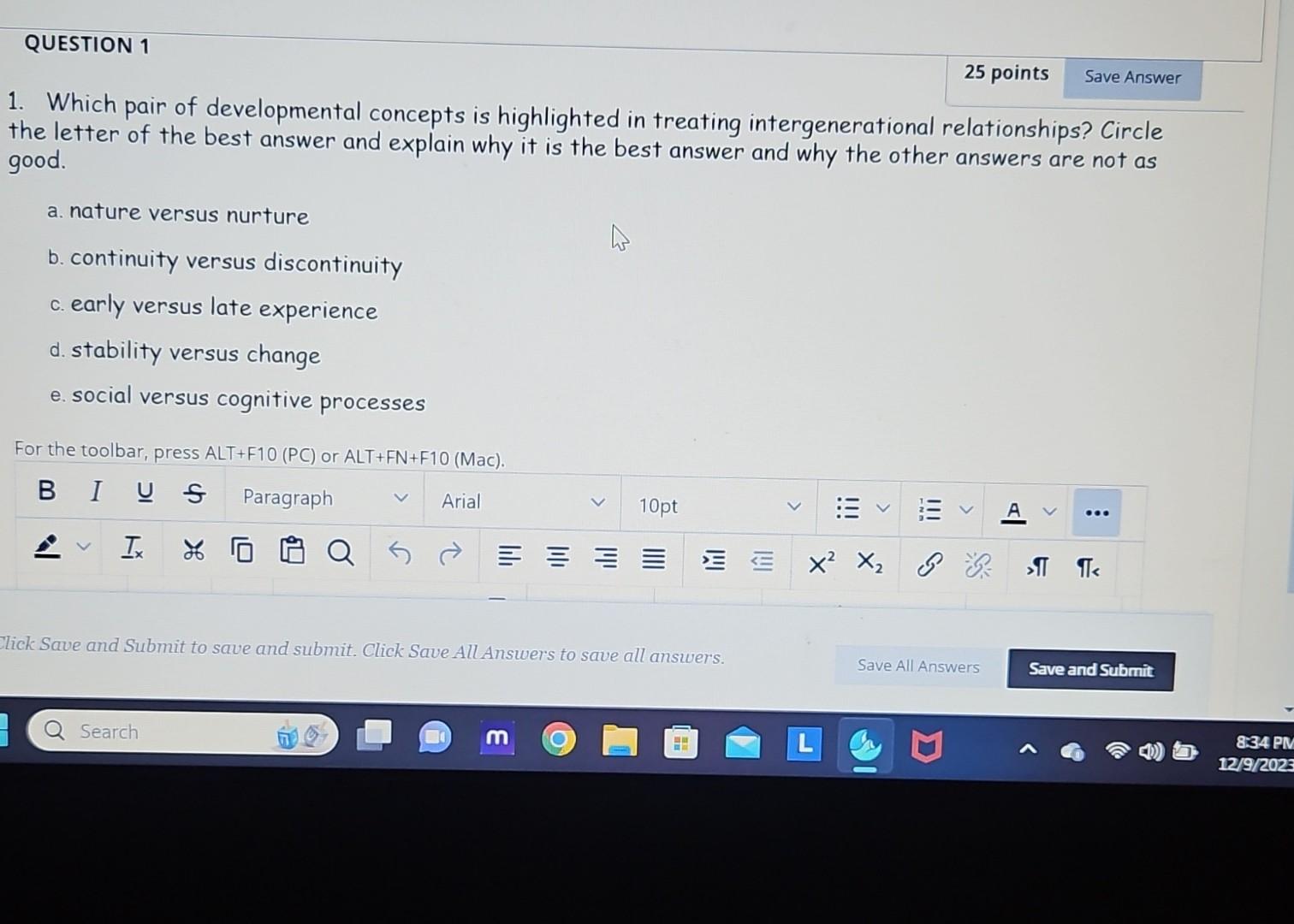 Solved 1. Which pair of developmental concepts is | Chegg.com
