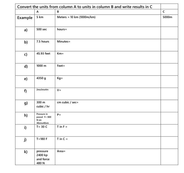 Solved with unit please and steps and formula | Chegg.com