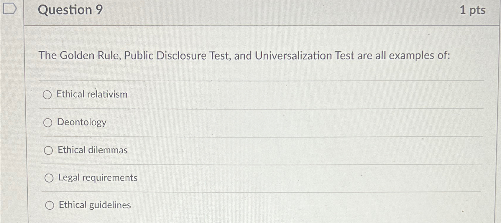 Solved Question 91 ﻿ptsThe Golden Rule, Public Disclosure | Chegg.com