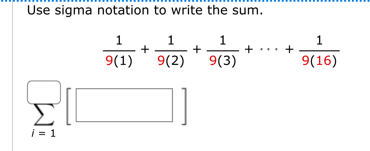 Solved Use sigma notation to write the sum. | Chegg.com