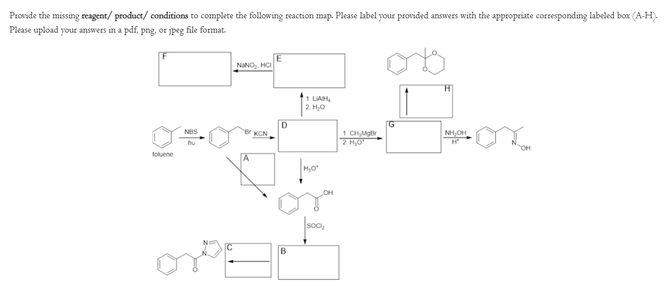 Provide the missing reagent/ ﻿product/ ﻿conditions to | Chegg.com