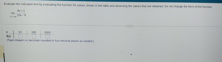 Solved Evaluate the indicated limit by evaluating the | Chegg.com