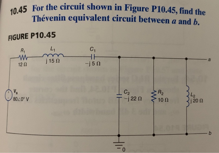 Solved 015 For the circuit shown in Figure P10.45, find the | Chegg.com