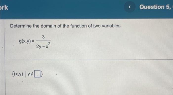 Solved Determine the domain of the function of two | Chegg.com