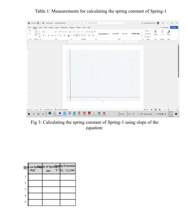 Objective - Investigate how a spring behaves when it | Chegg.com