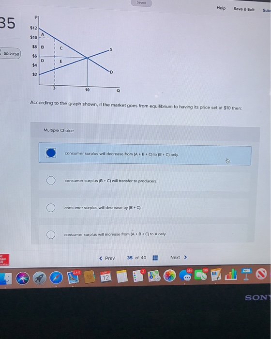 Solved Saved Help Save & Exit Sub 00:29:53 According to the | Chegg.com