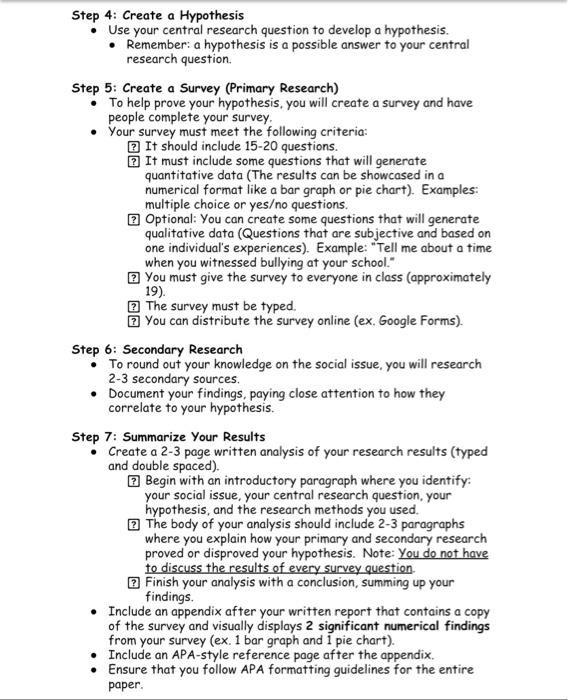 HSP3U Social Issue Assignment Social issues are | Chegg.com