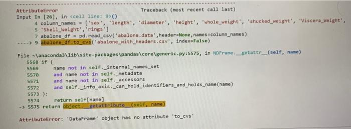 Solved 7 Answers to C-3 Import pandas as pd column_names = | Chegg.com