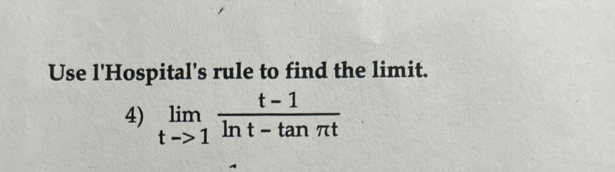 Solved Use l'Hospital's rule to find the | Chegg.com