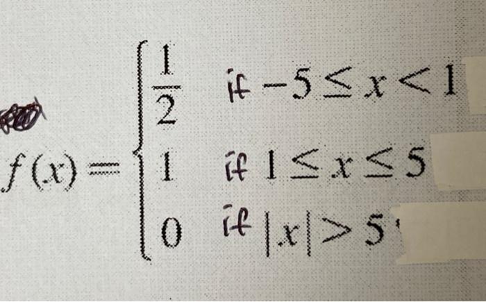 Solved f(x) = 1 if -5 5 0 Do 1 {[3 sin (56) – sin (w)] cos | Chegg.com
