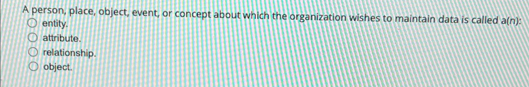 Solved A person, place, object, event, or concept about | Chegg.com