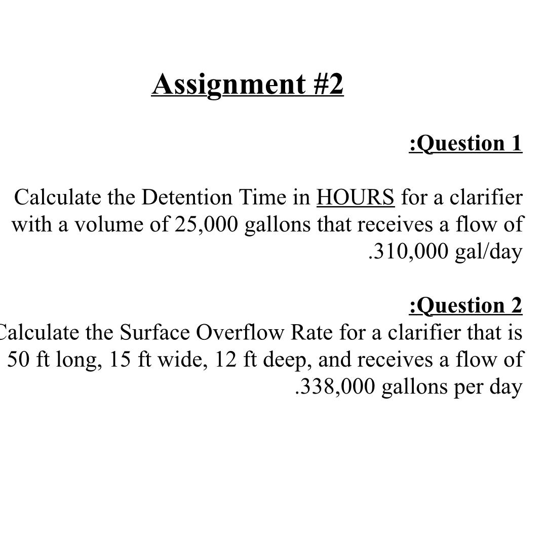 Solved Assignment /#2 _()\\n:Question 1\\nCalculate the | Chegg.com