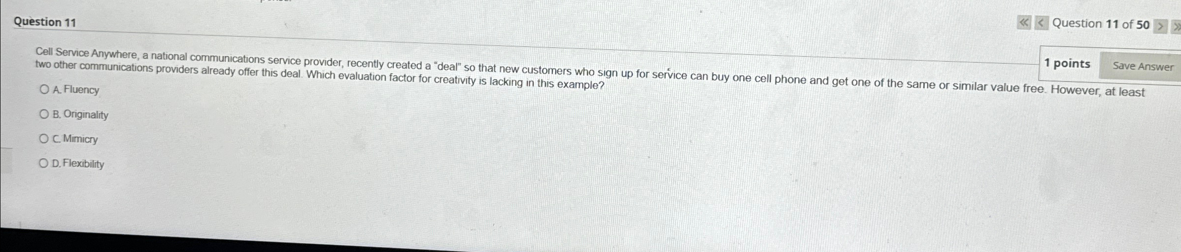 Solved Question 11Question 11 ﻿of 501 ﻿points two other | Chegg.com