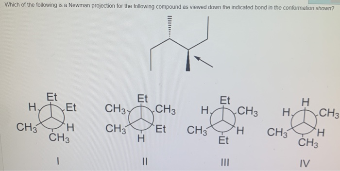 Solved Which of the following is a Newman projection for the | Chegg.com