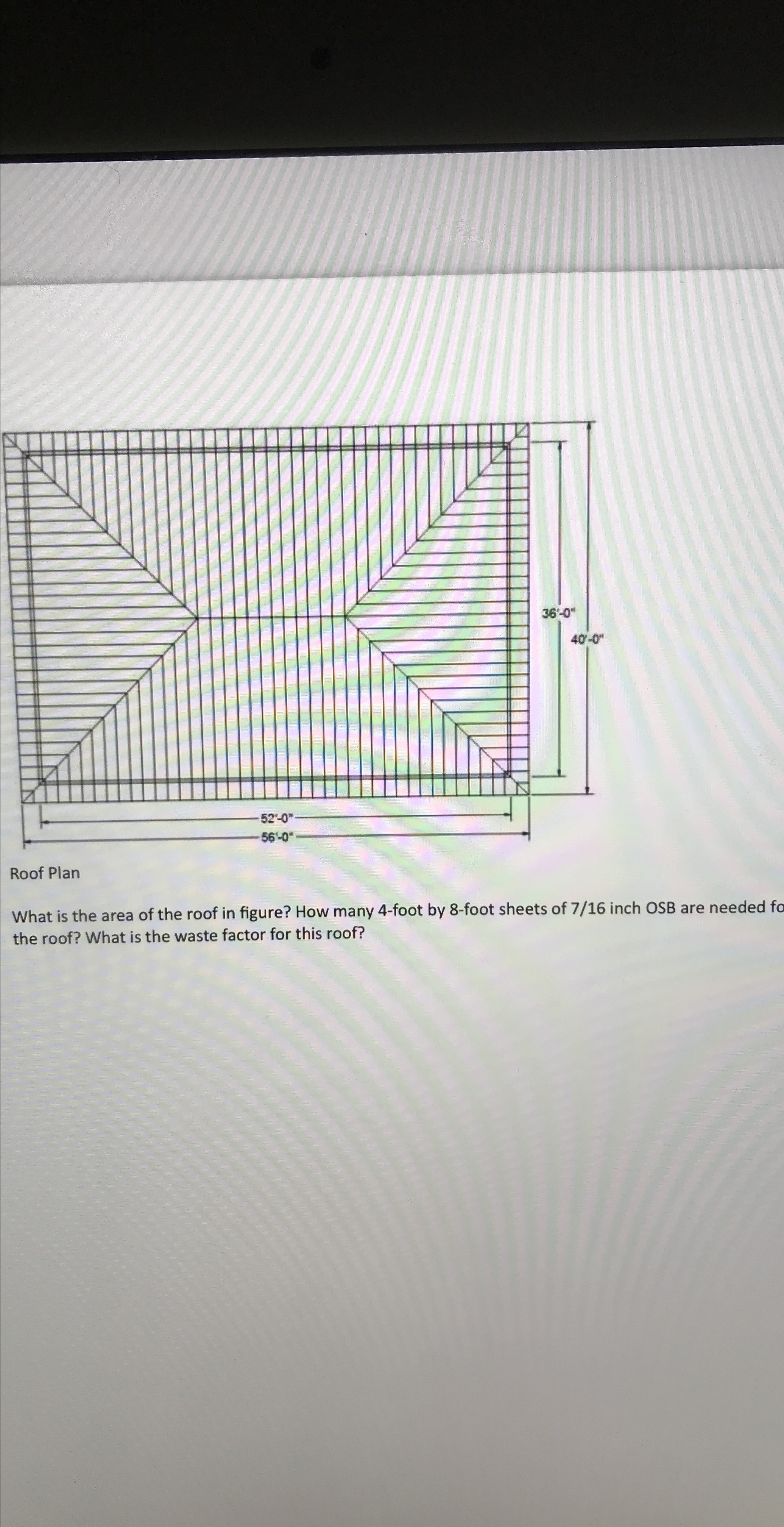 Solved What is the area of the roof in figure? How many | Chegg.com