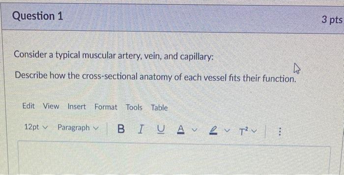 Solved Consider a typical muscular artery, vein, and | Chegg.com