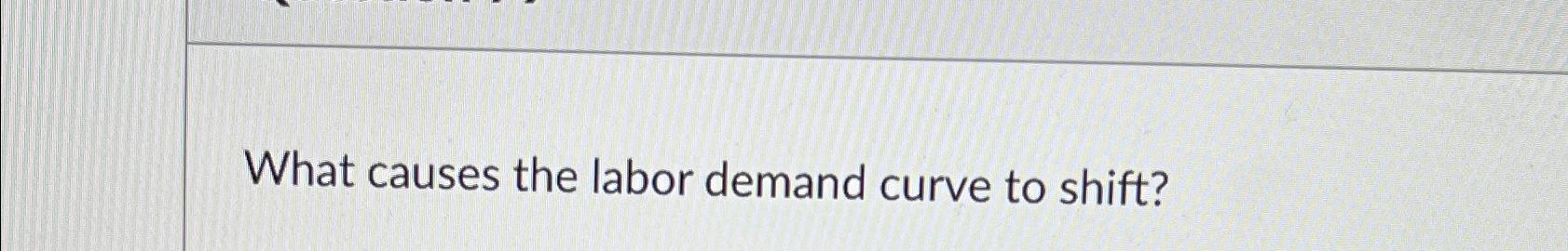 Solved What causes the labor demand curve to shift? | Chegg.com
